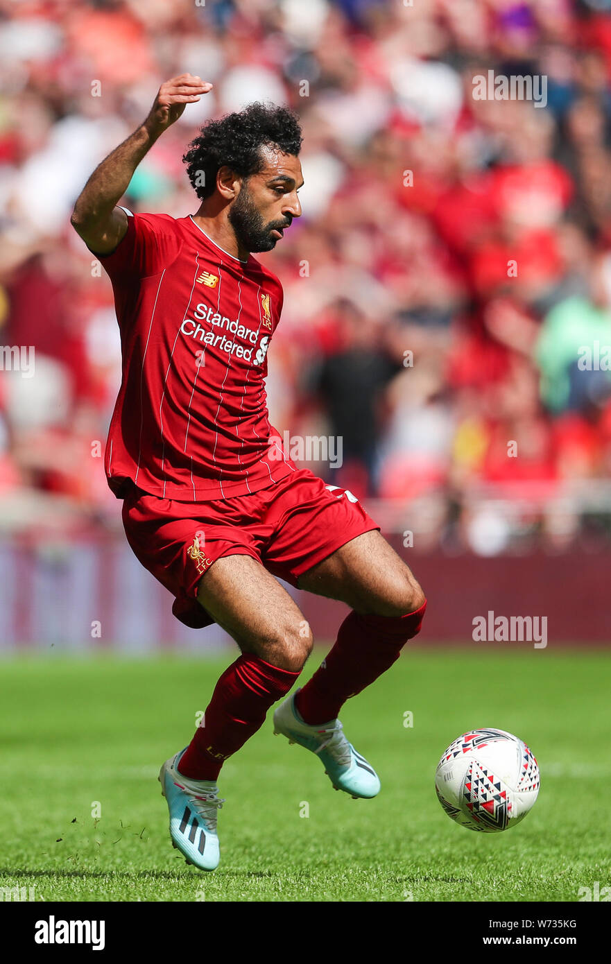 London, UK. 04th Aug, 2019. Mo Salah of Liverpool during the FA ...