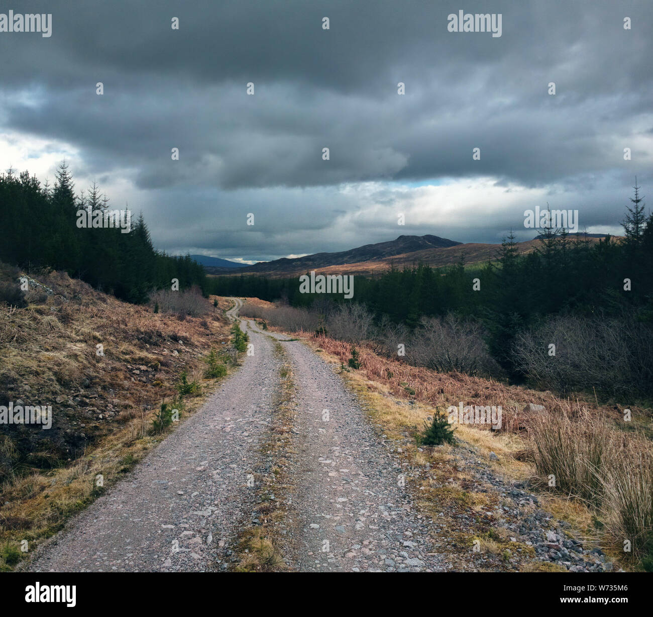 Landscape near Bridge of Gaur Scotland Stock Photo - Alamy