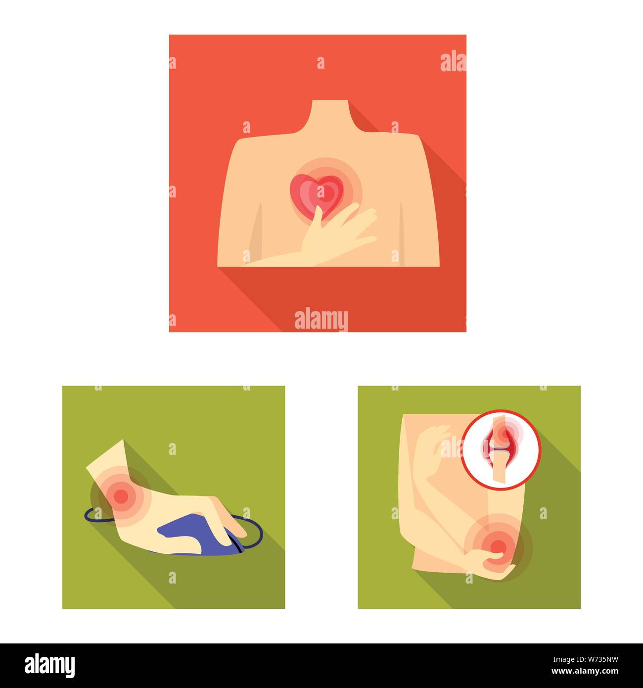 Vector illustration of damage and wound symbol. Collection of damage ...