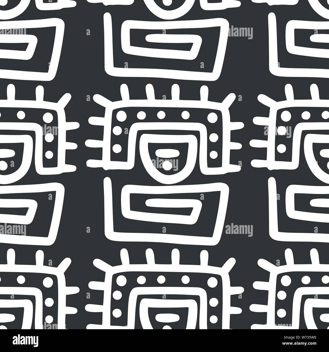 Seamless aztec vector pattern. Tribal traditional indian fabric design ...