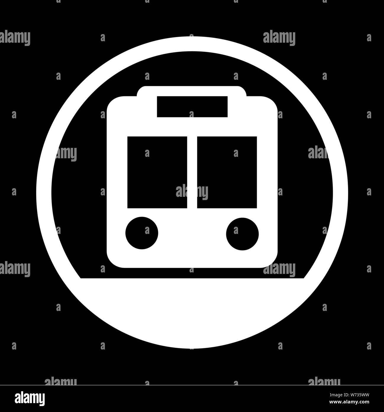 A black and white Metro icon illustration Stock Vector Image & Art - Alamy