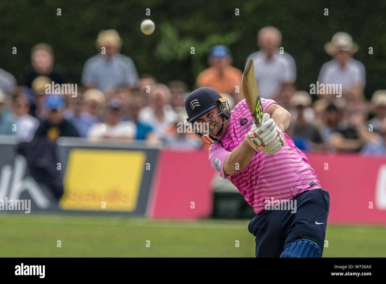 London, UK. 4 August, 2019. Paul Stirling batting for Middlesex against ...