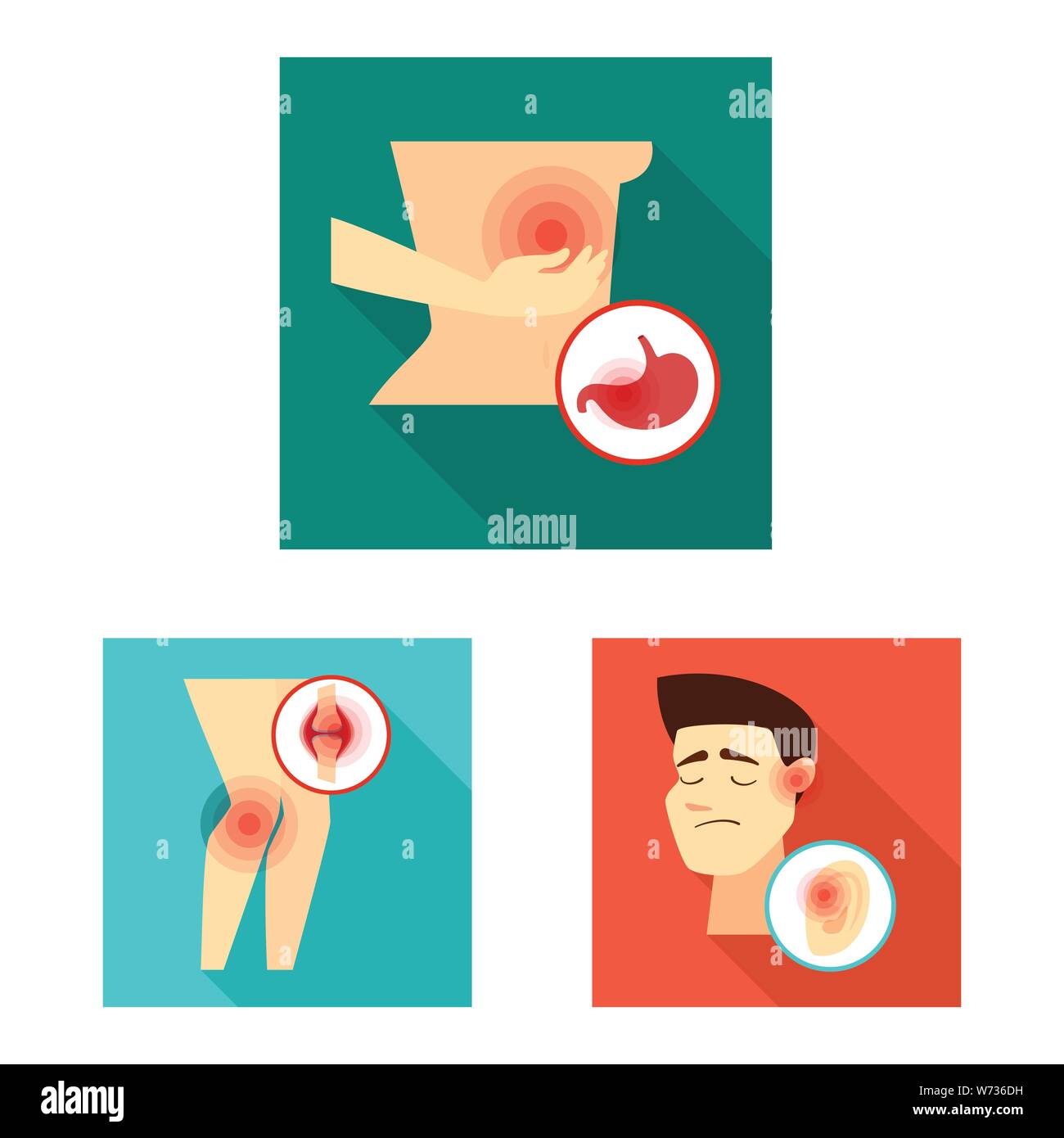 Vector design of damage and wound symbol. Collection of damage and ...