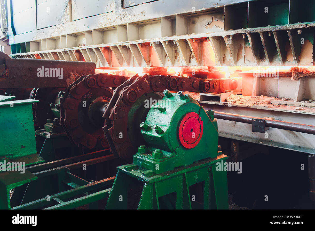 casting, the part of steel production at steel mill Stock Photo - Alamy