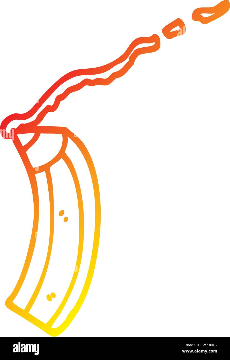 warm gradient line drawing of a cartoon colored pencil Stock Vector ...