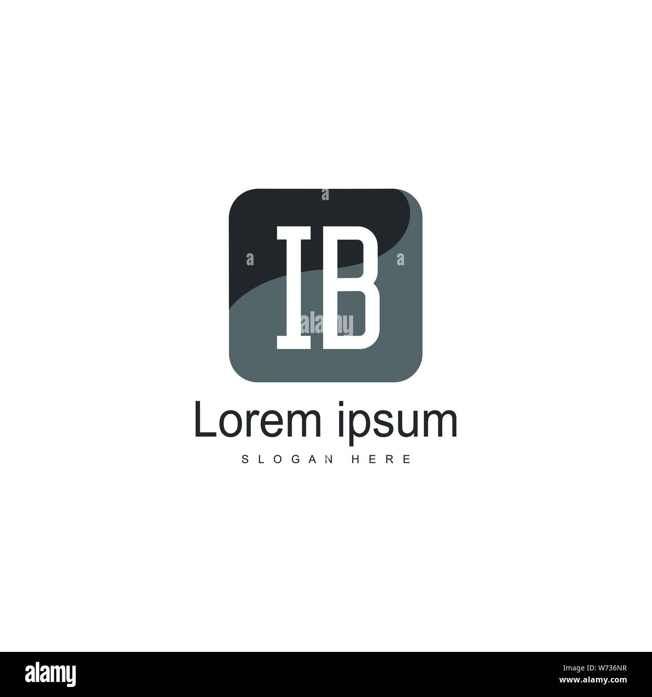 Initial IB logo template with modern frame. Minimalist IB letter logo ...