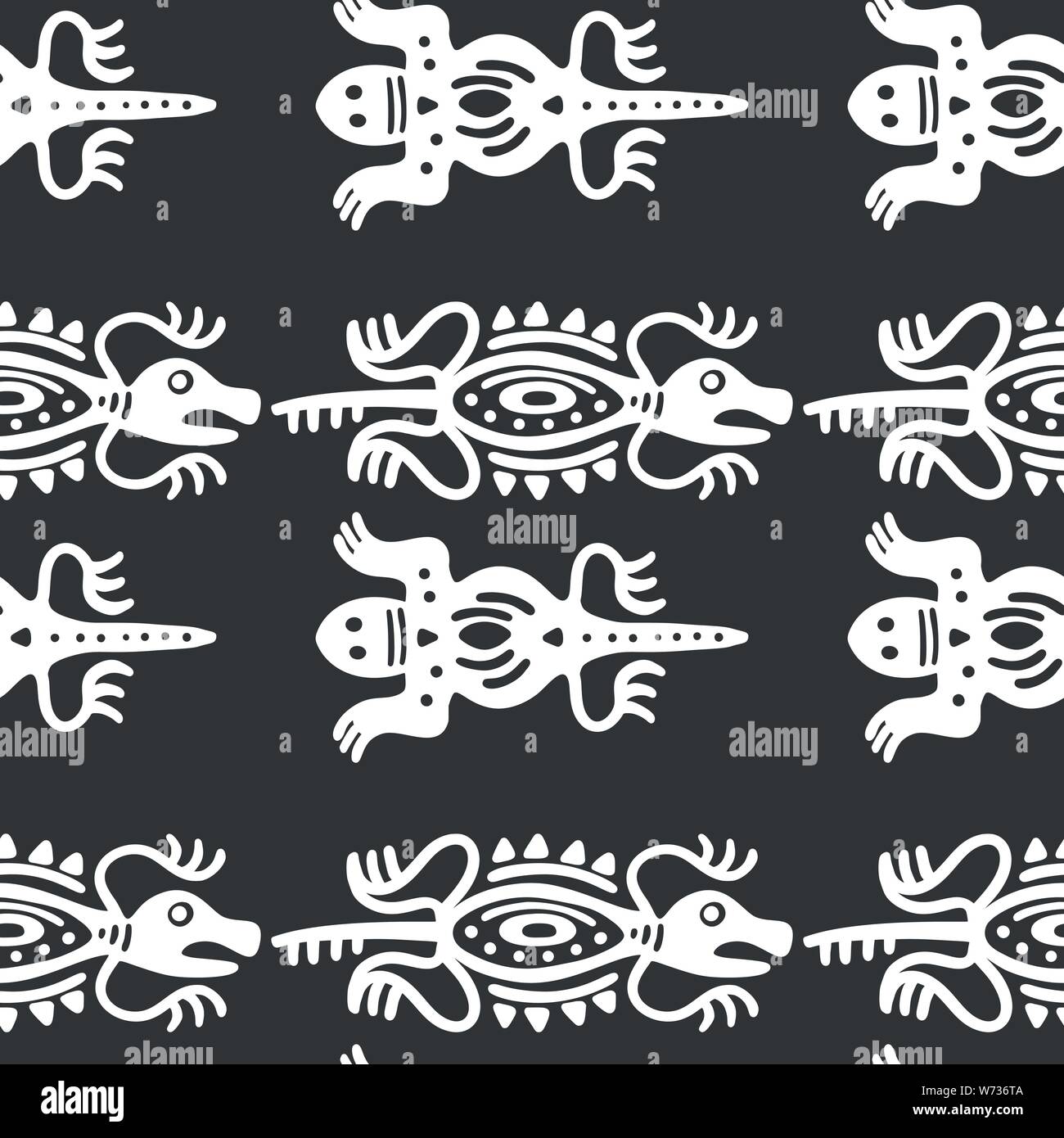 Seamless aztec vector pattern. Tribal traditional indian fabric design ...