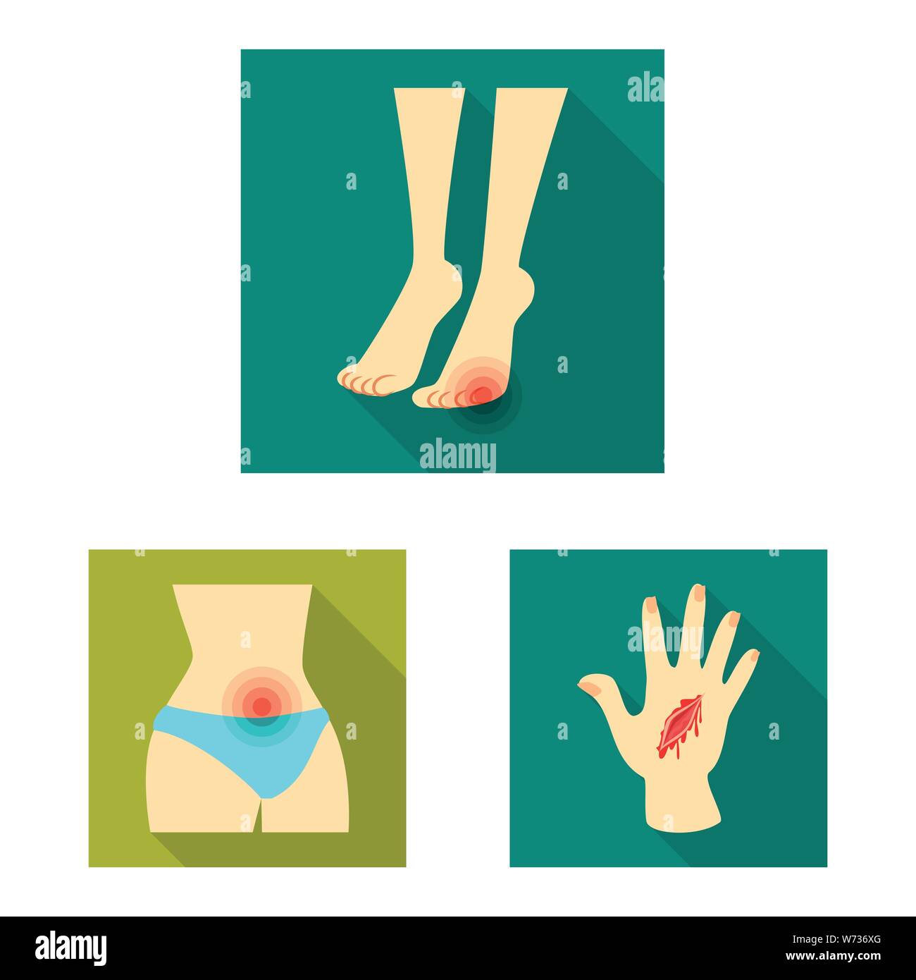 Isolated object of damage and wound logo. Collection of damage and ...