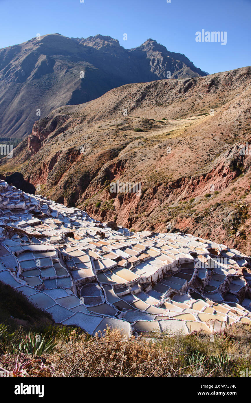 The beautiful salt pans of Maras, Sacred Valley, Peru Stock Photo - Alamy