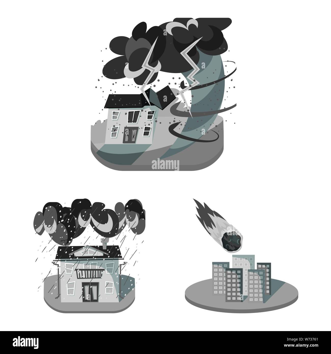 Vector illustration of nature and apocalypse logo. Collection of nature ...