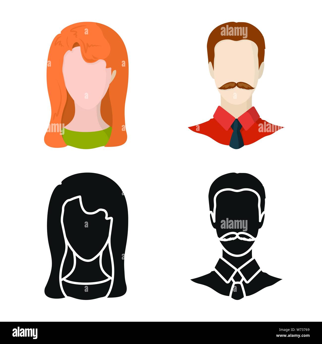 Vector illustration of professional and photo sign. Collection of ...