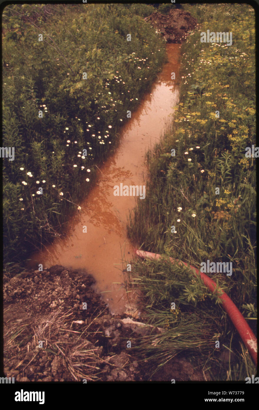 Storm drainage ditch near a pennwalt corporation chemical storage ...