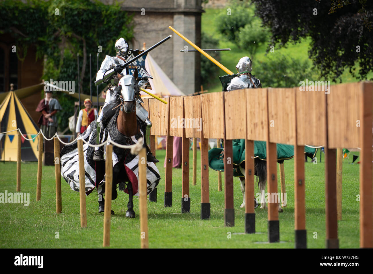Medieval Jousting Sport Competition Horses Fighting Knights Tournament High Resolution Stock ...
