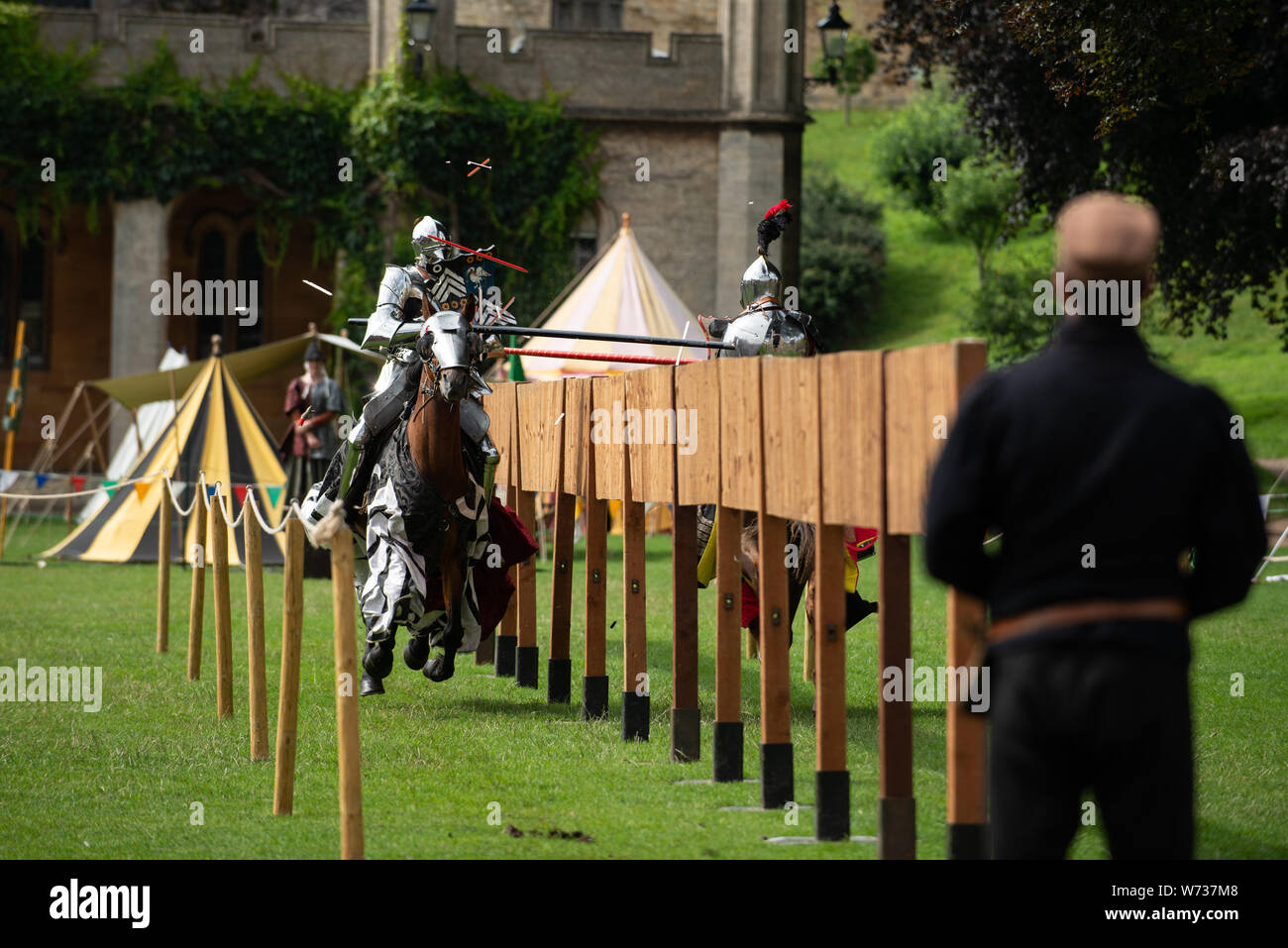 Medieval jousting sport competition horses fighting knights tournament ...