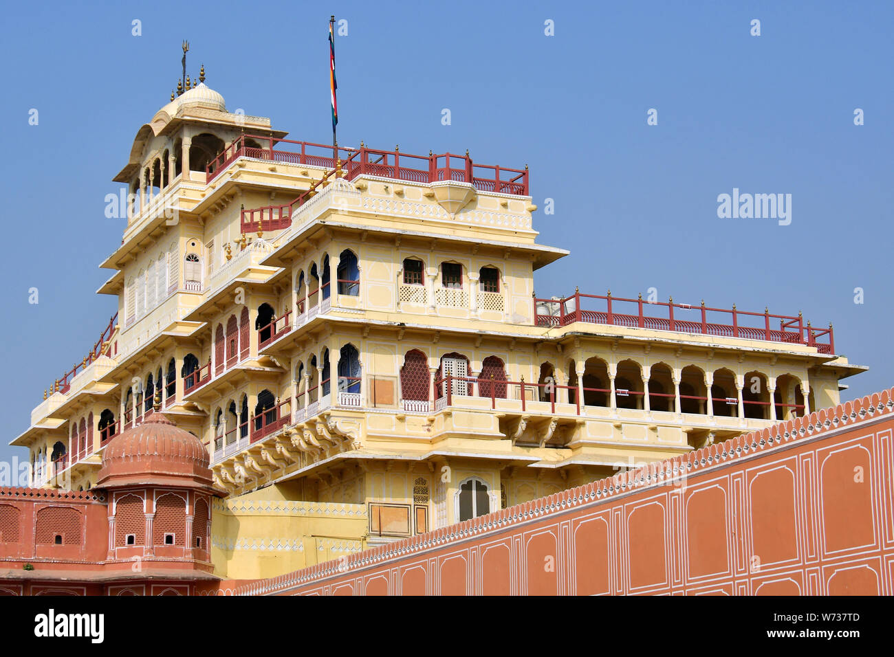Chandra Mahal, City Palace komplex, Jaipur, Rajasthan, India, Asia ...