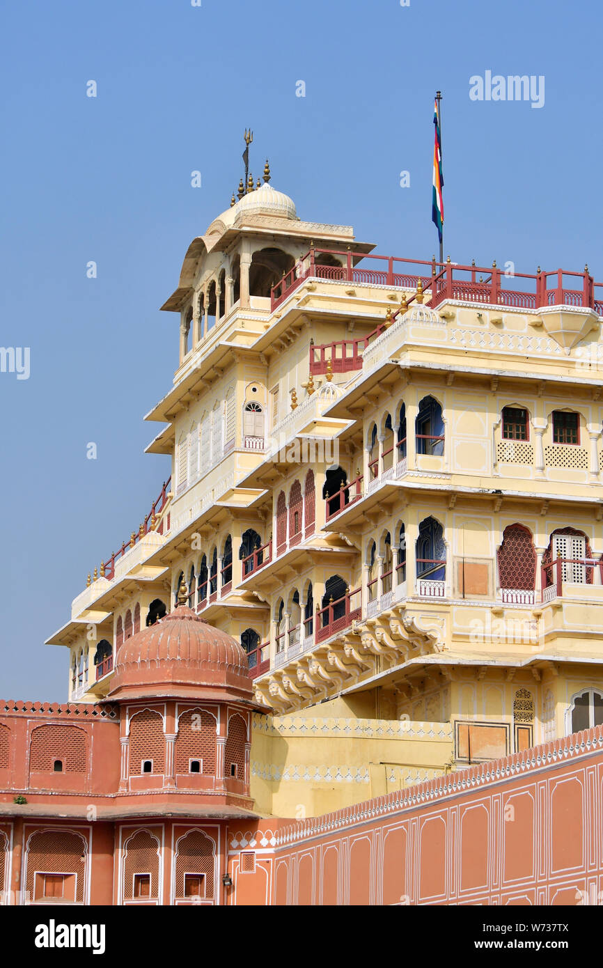 Chandra Mahal, City Palace komplex, Jaipur, Rajasthan, India, Asia ...