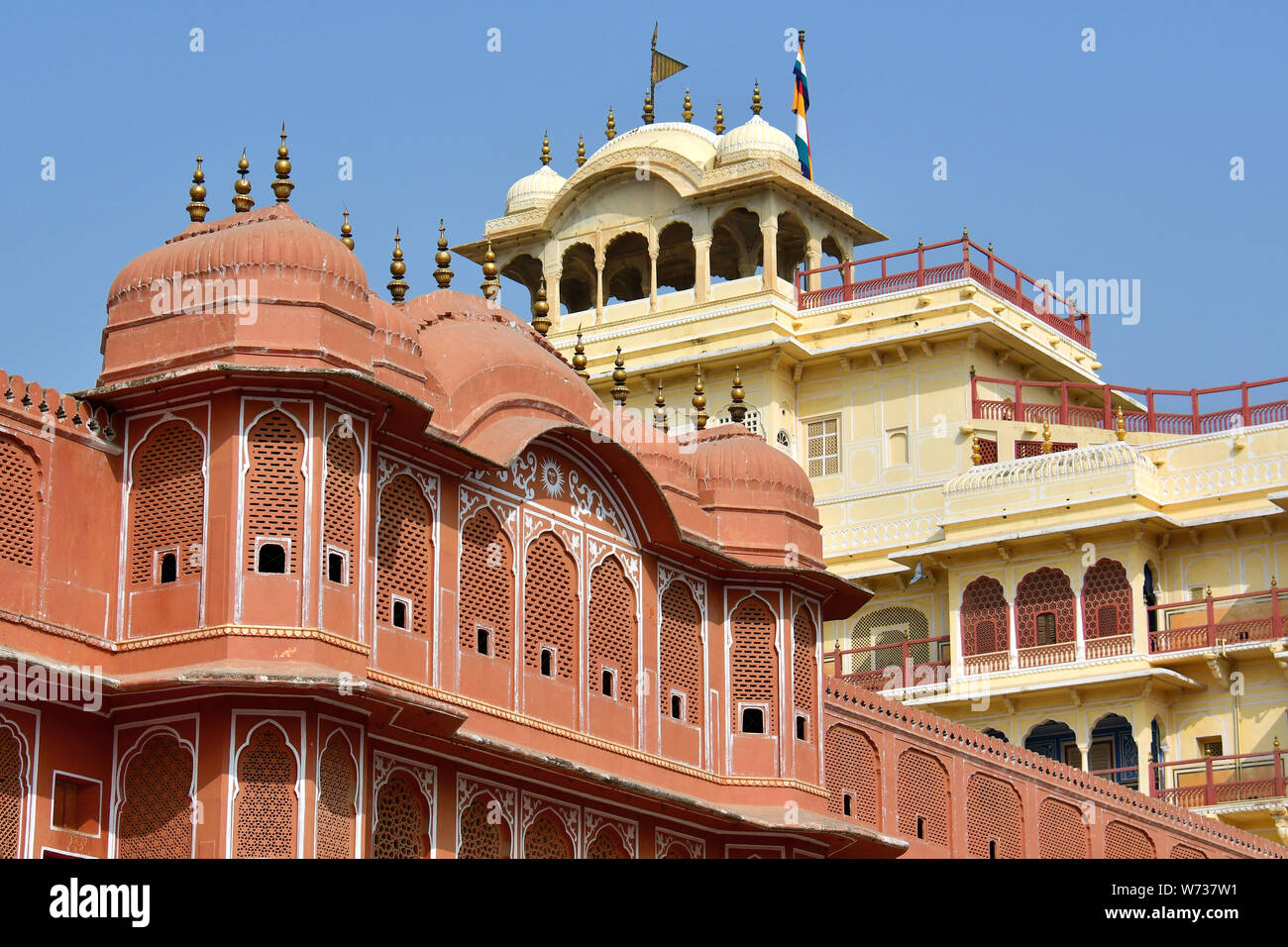 Chandra Mahal, City Palace komplex, Jaipur, Rajasthan, India, Asia ...