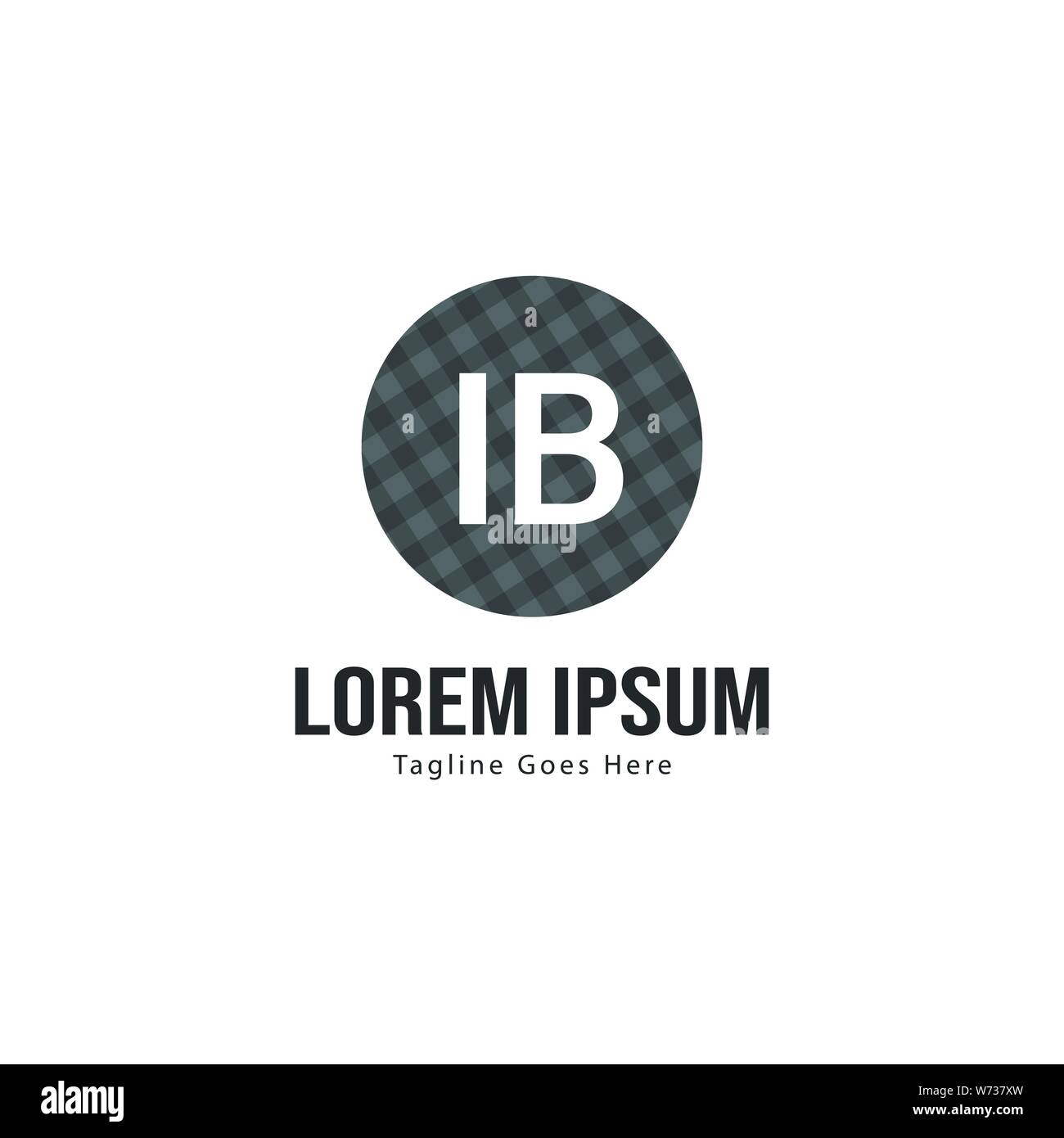 Initial IB logo template with modern frame. Minimalist IB letter logo ...