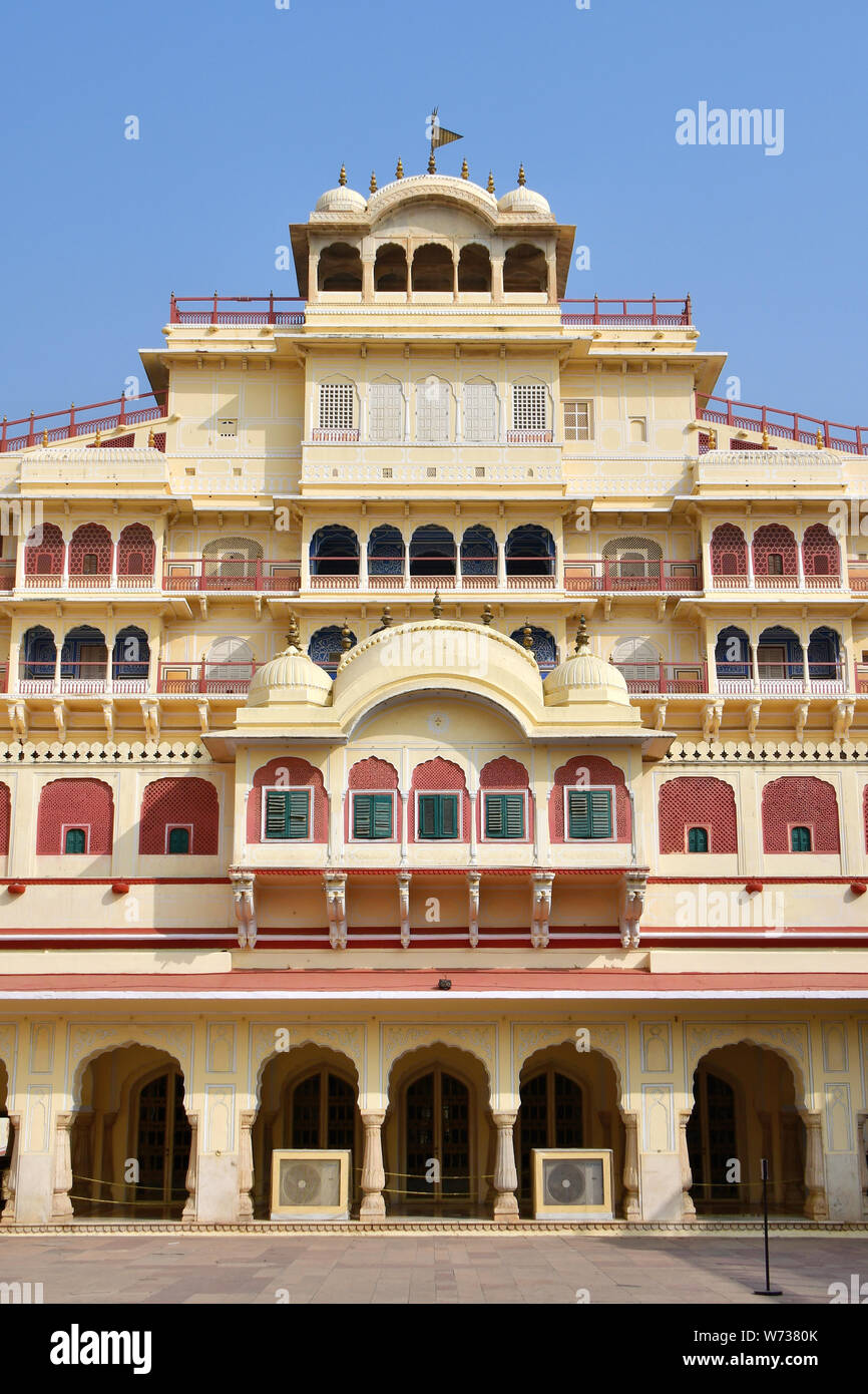 Chandra Mahal, City Palace komplex, Jaipur, Rajasthan, India, Asia ...