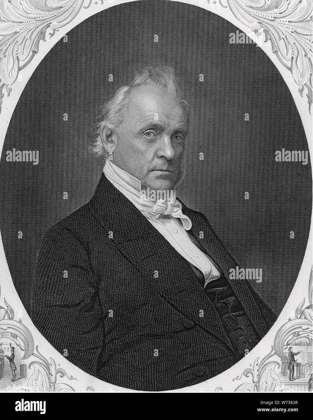JAMES BUCHANAN (1791-1868) 15th President of the United States Stock ...