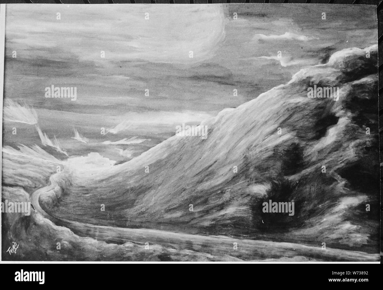 Sunset Road; General notes: Watercolor Stock Photo - Alamy