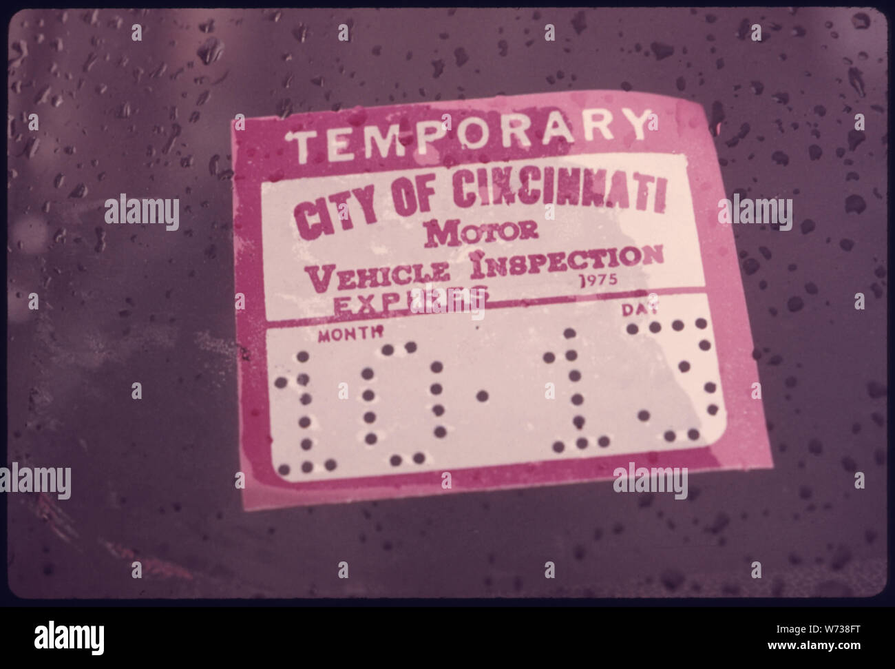 Temporary inspection sticker hi-res stock photography and images - Alamy