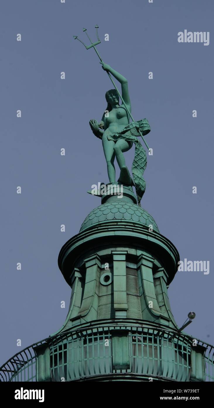 Statue on Water Tower Stock Photo - Alamy