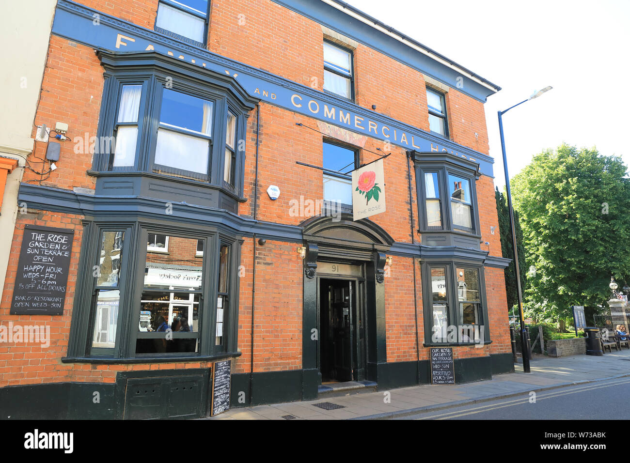 The Rose, upmarket hotel, bar and restaurant on the High Street, in the ...