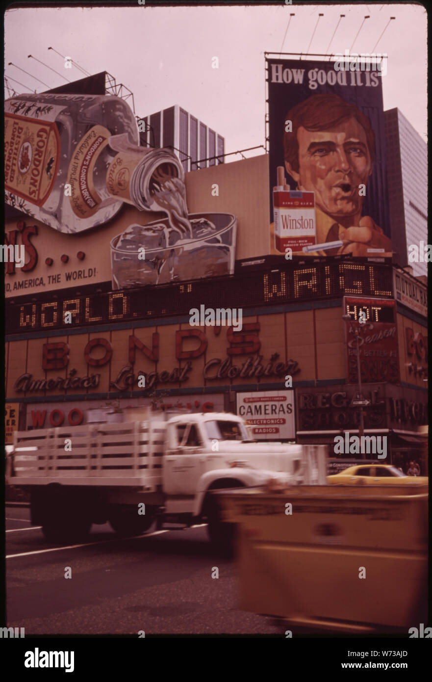 TIMES SQUARE; General notes: Times Square, New York City, 1973, showing ...