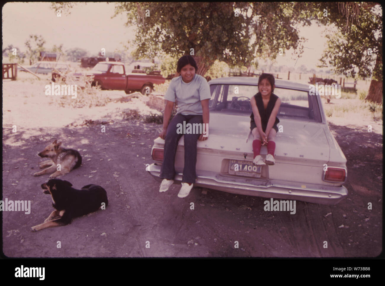 TWO CHILDREN OF MERWIN WRIGHT, ELECTED TRIBAL CHAIRMAN OF THE PAIUTE ...