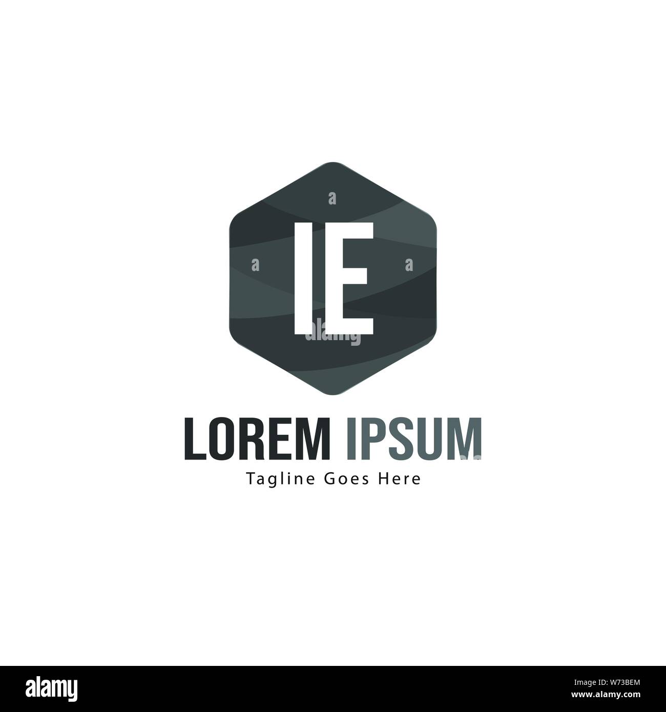 Initial IE logo template with modern frame. Minimalist IE letter logo ...