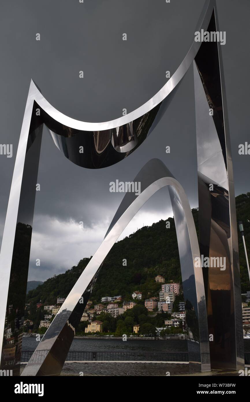Electric Monument, Como, Lake Como, Italy Stock Photo - Alamy