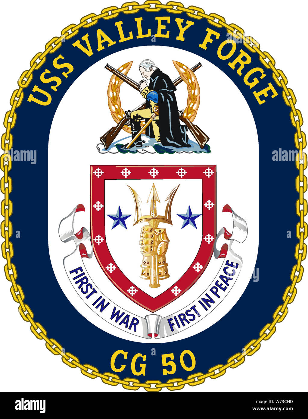 USS Valley Forge CG-50 Crest Stock Photo - Alamy