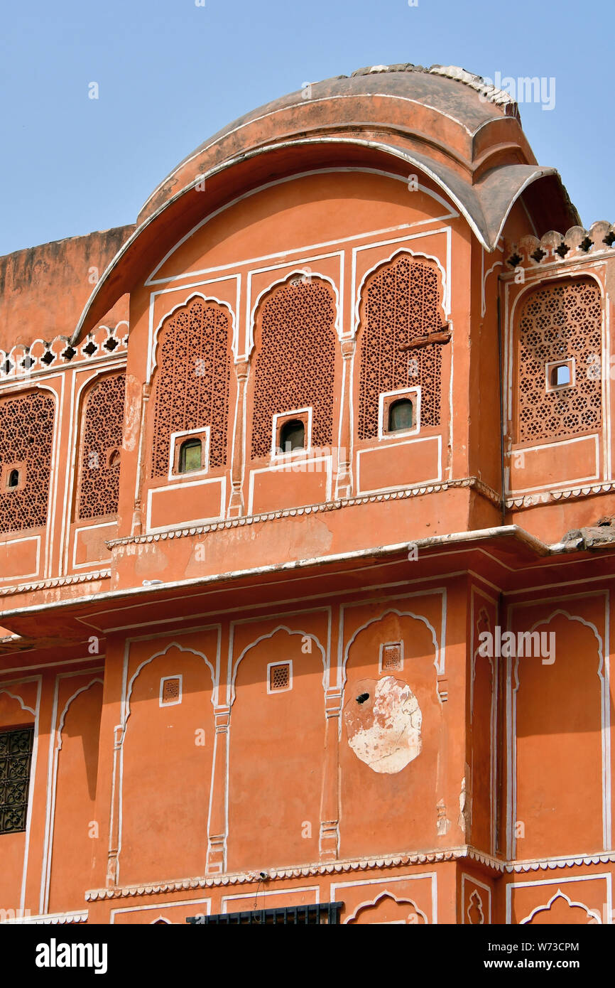 Typical colored building, Jaipur, Rajasthan, India, Asia, UNESCO World ...