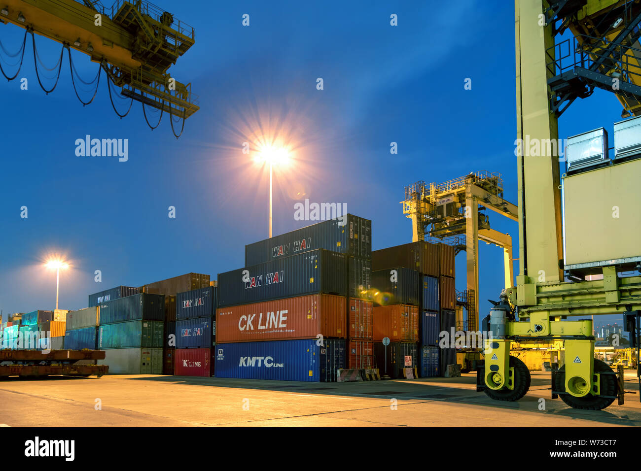 BANGKOK,THAILAND-May 19 2019 : Transportation of Container Cargo ...