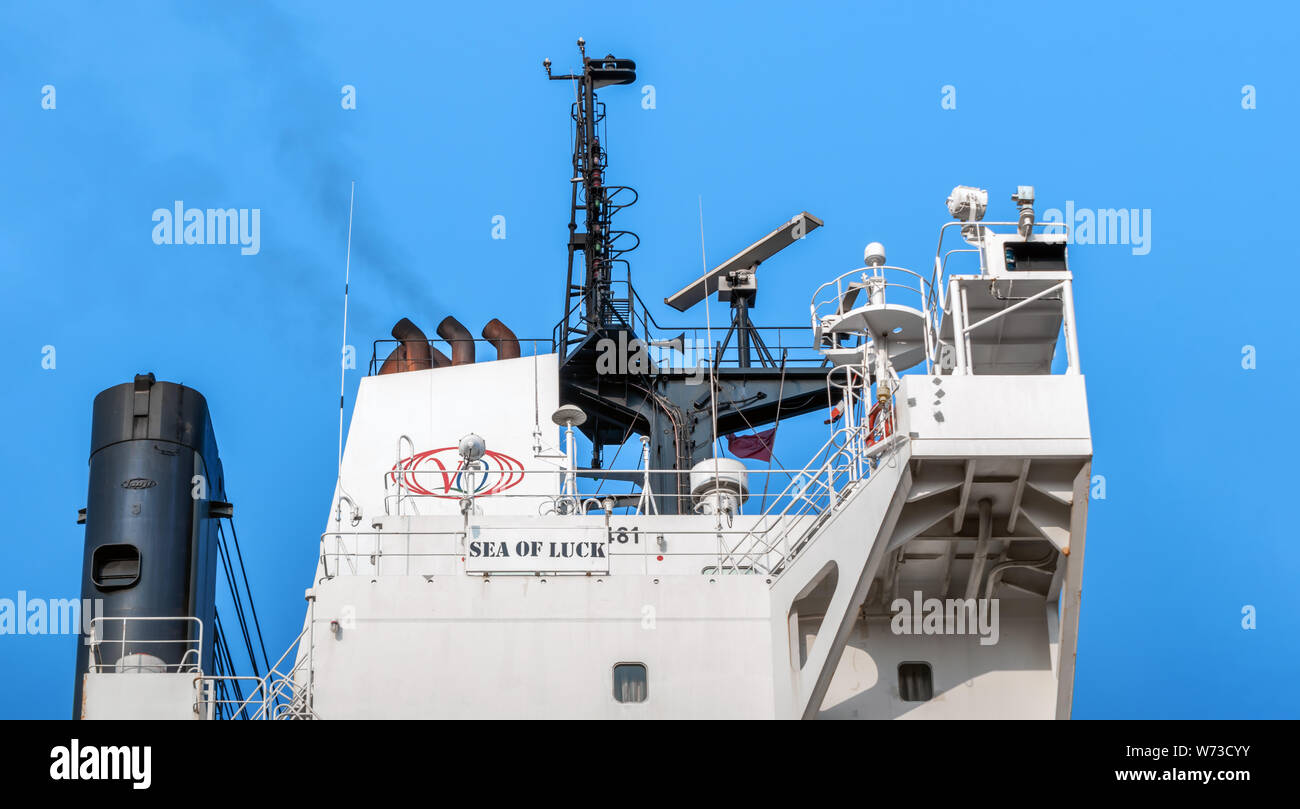 BANGKOK,THAILAND-May 19 2019: Transportation of Container Cargo freight ...