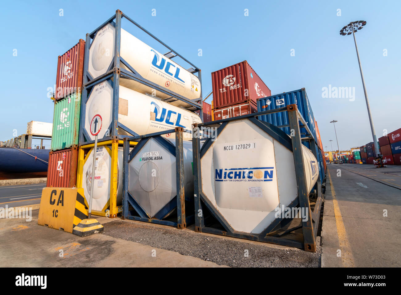 BANGKOK,THAILAND-May 19 2019 : Transportation of Container Cargo ...