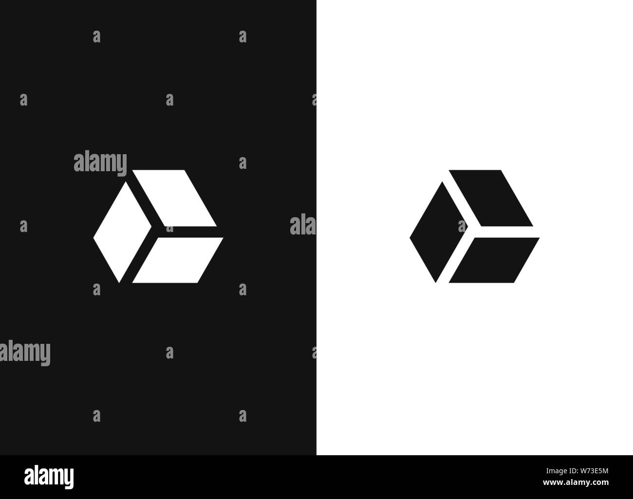 Simple vector logo design template. Minimalistic geometric logo ...