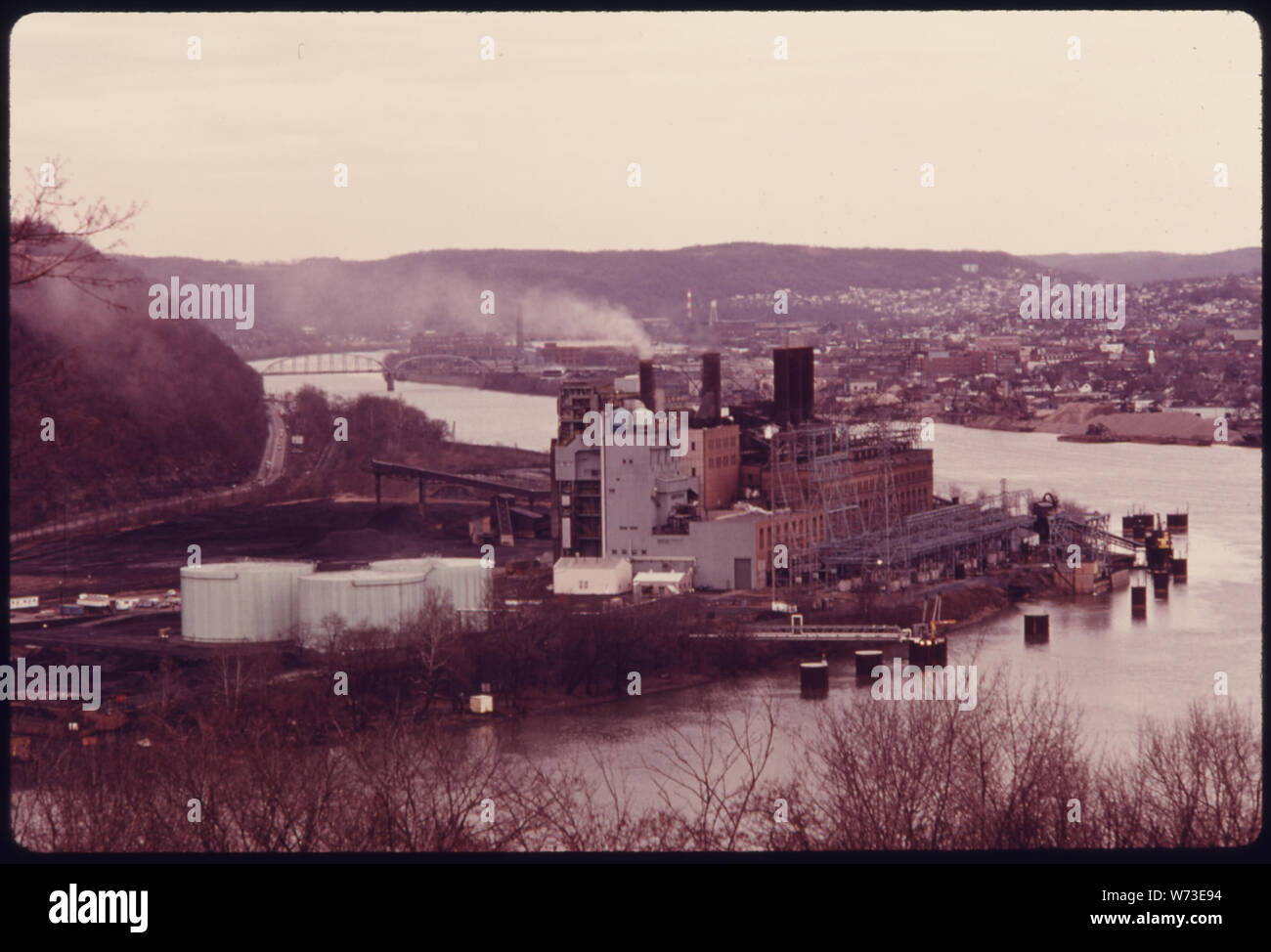 WEST PENN POWER PLANT NORTH OF PITTSBURGH. IT IS A VERY OLD COAL-FIRED ...