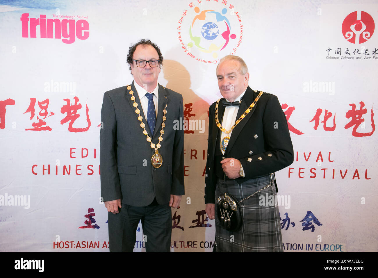 Edinburgh, Scotland, 4th, August, 2019. Pictured L-R, Alan Brown ...