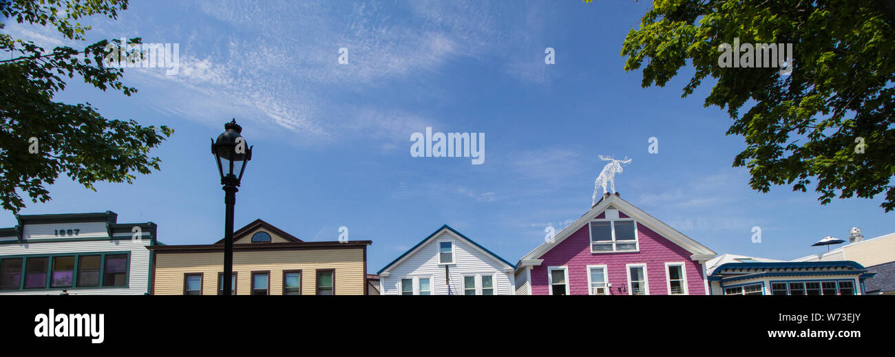 Storefronts, Bar Harbor, Maine Stock Photo - Alamy