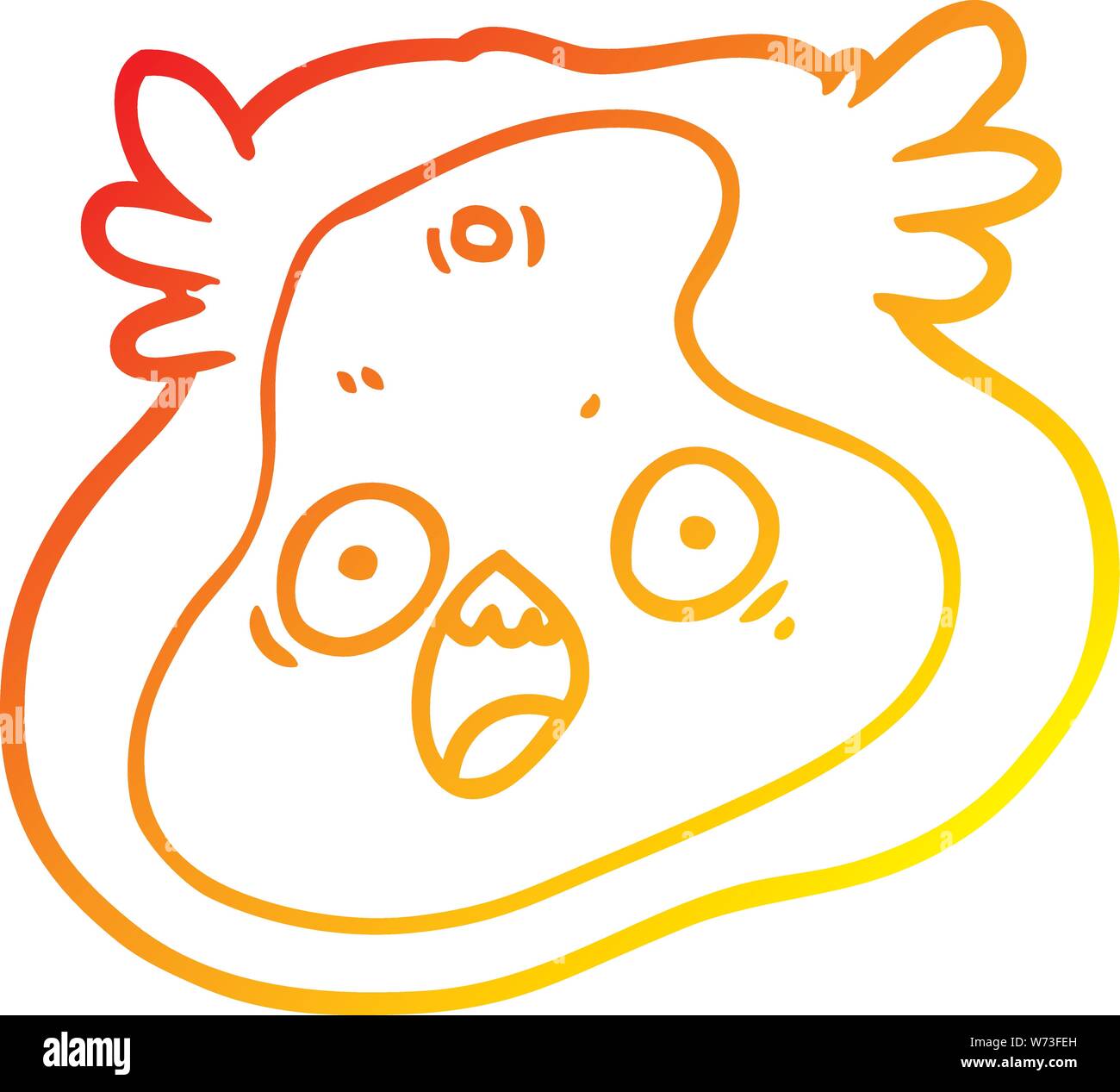 warm gradient line drawing of a cartoon germ Stock Vector Image & Art ...