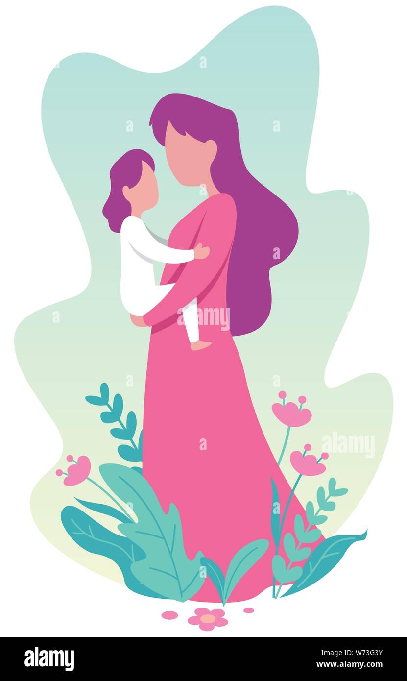 Mother and Child Stock Vector Image & Art - Alamy