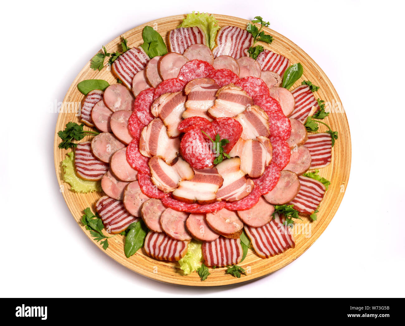 Sausage plate Cut Out Stock Images & Pictures - Alamy