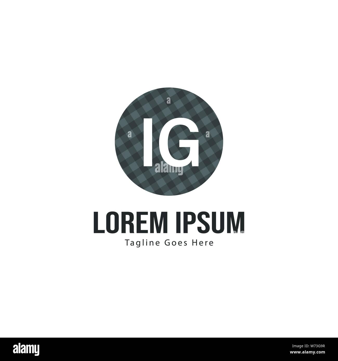 Initial IG logo template with modern frame. Minimalist IG letter logo ...