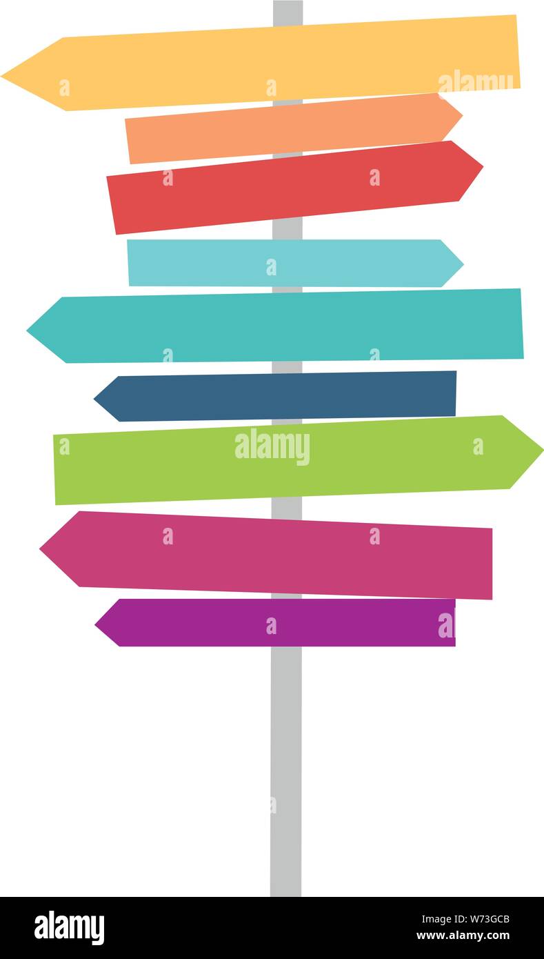 Multiple direction signs Stock Vector Images - Alamy