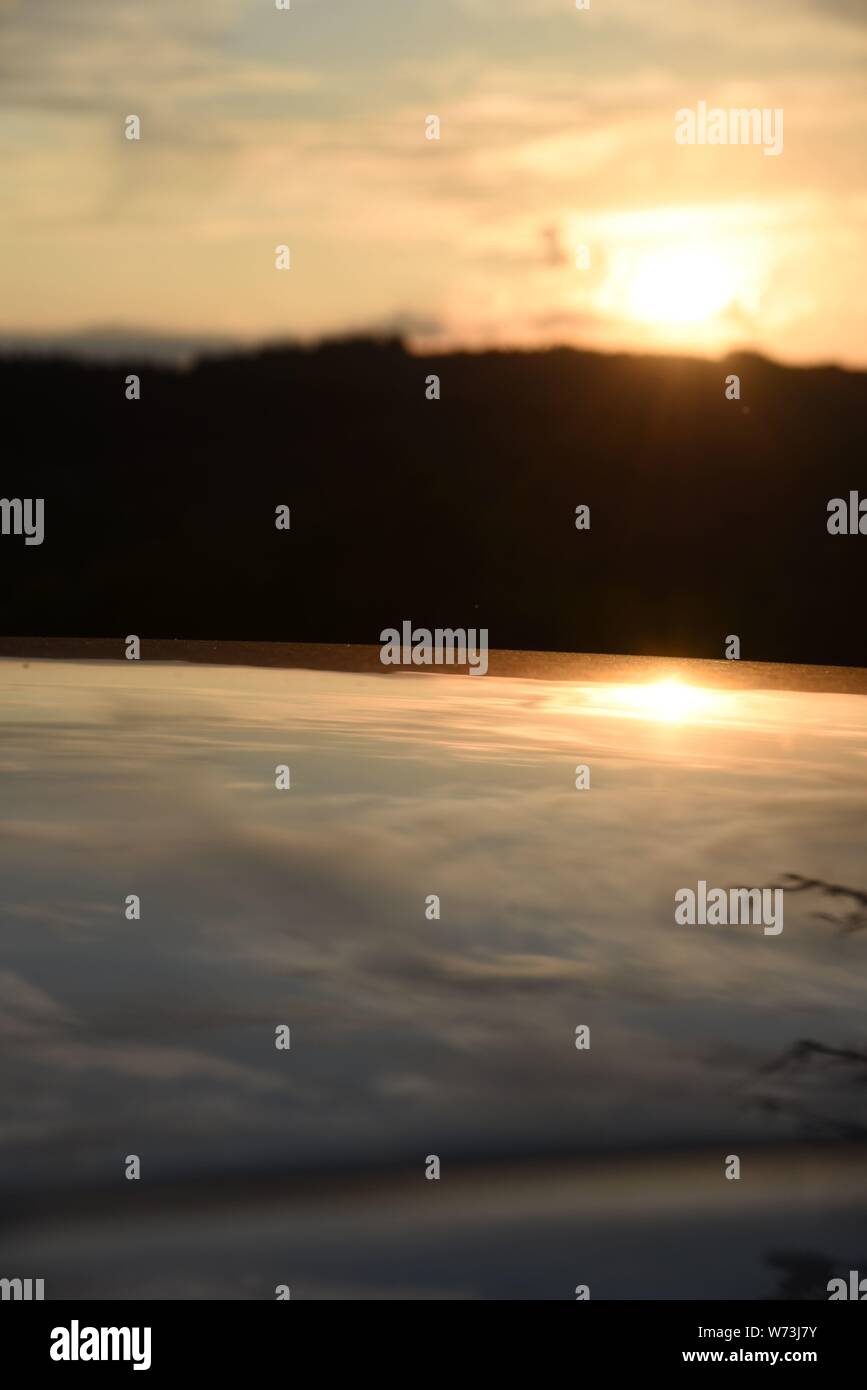 Top of Car roof with rest of the frame sky Stock Photo - Alamy