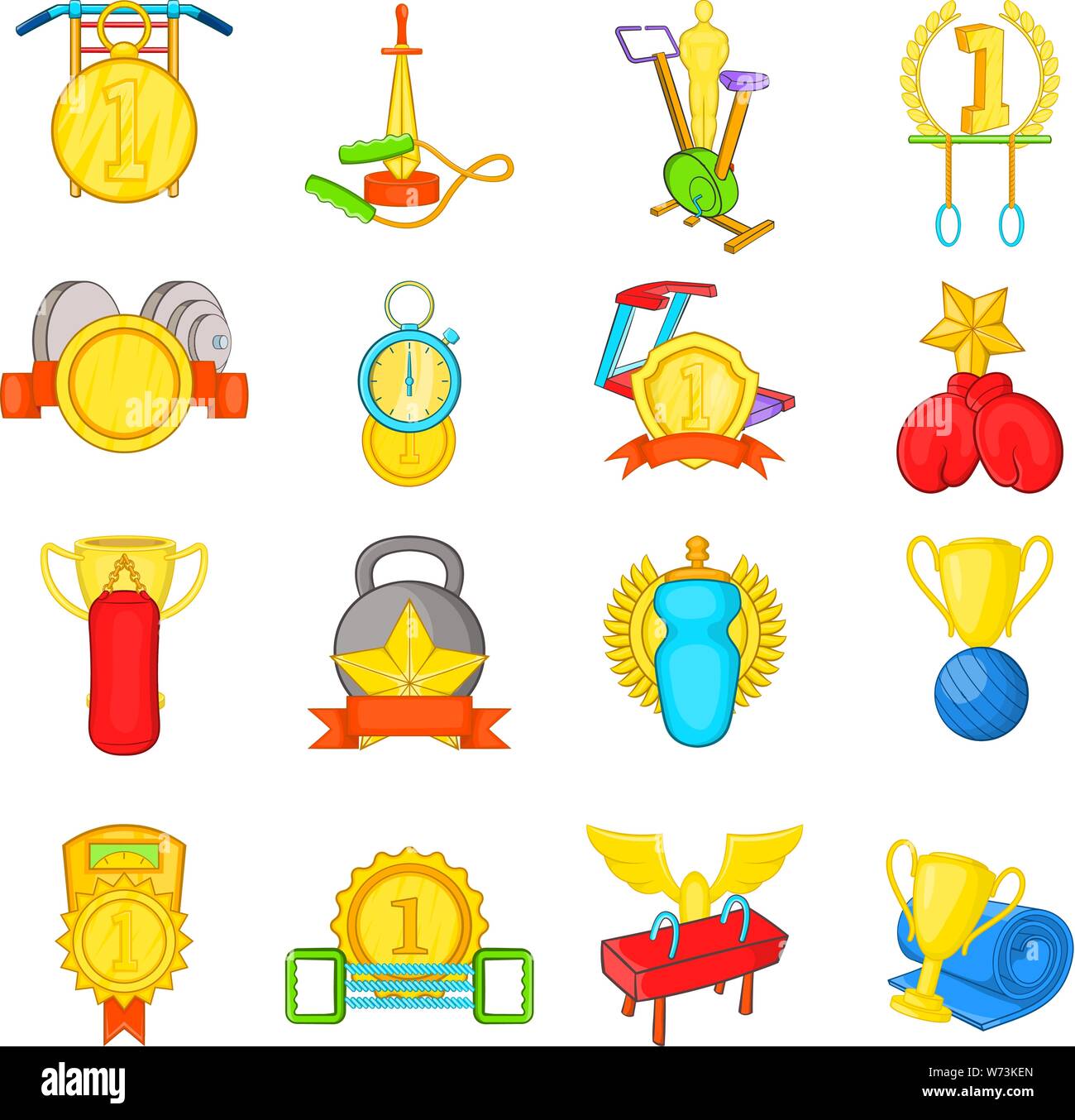 Accolade icons set, cartoon style Stock Vector Image & Art - Alamy