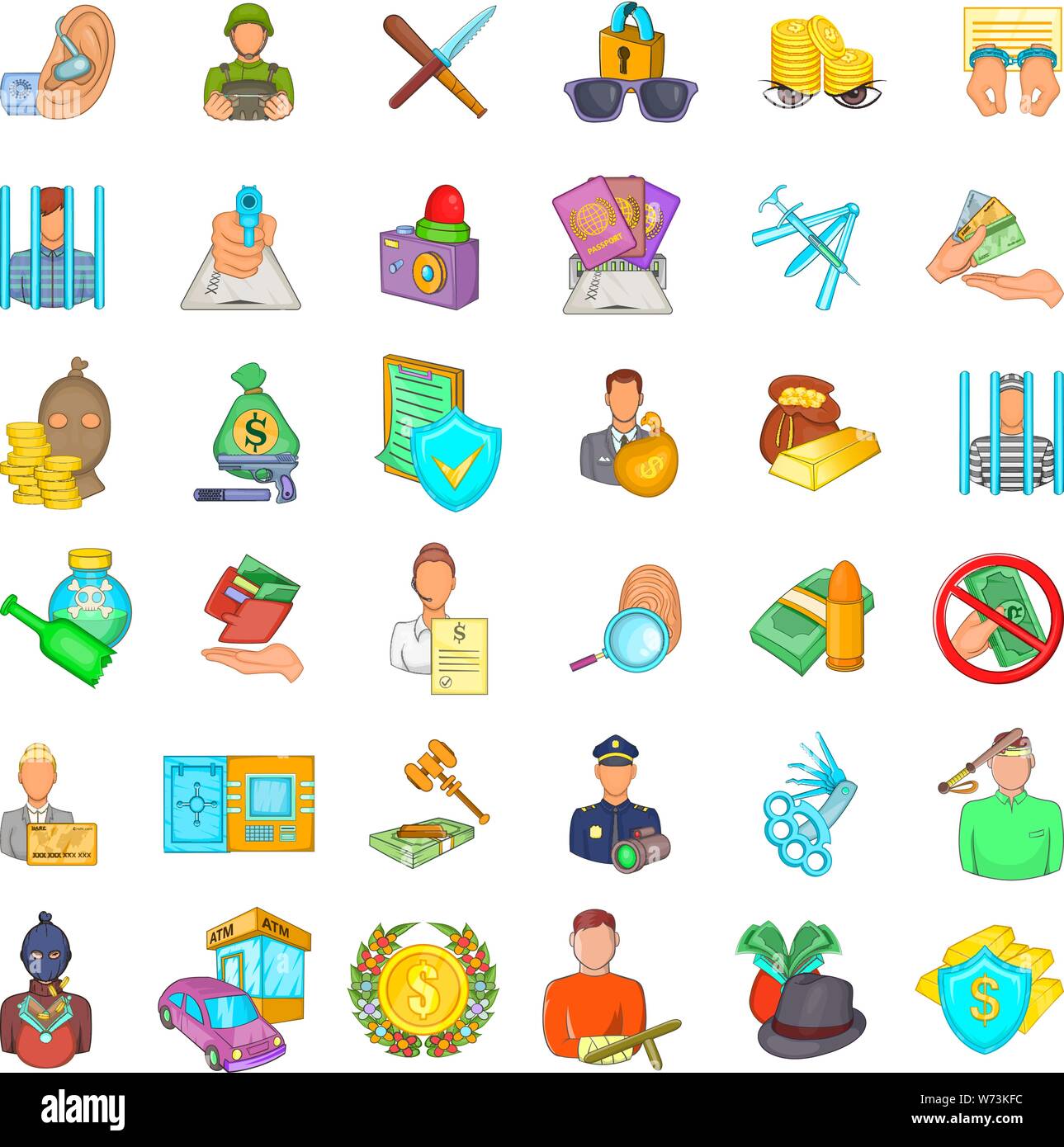 Legislation icons set, cartoon style Stock Vector Image & Art - Alamy