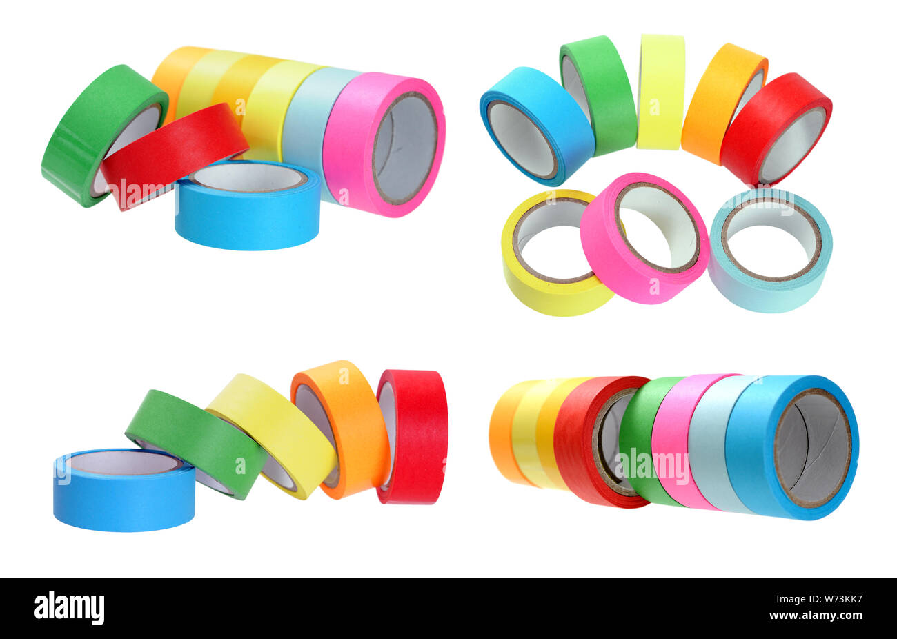 colorful tape roll isolated on white background Stock Photo - Alamy